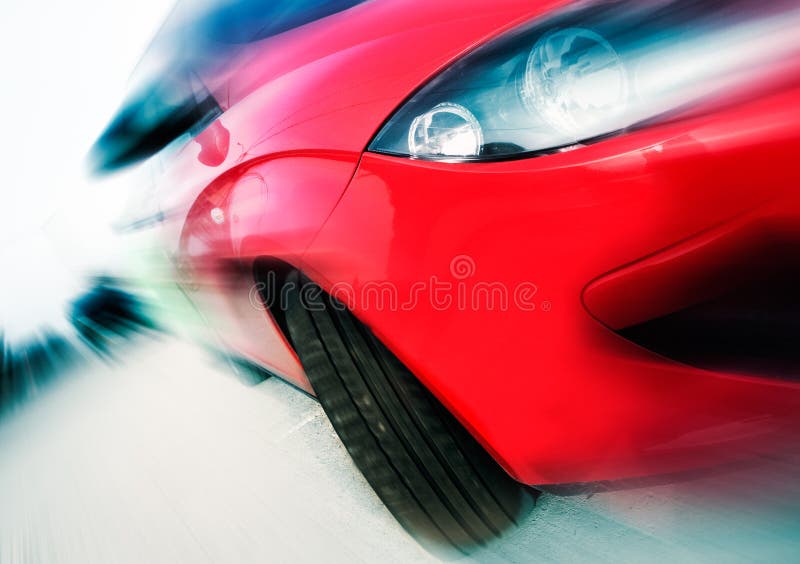 Blue Car Speeding stock photo. Image of transportation - 879568
