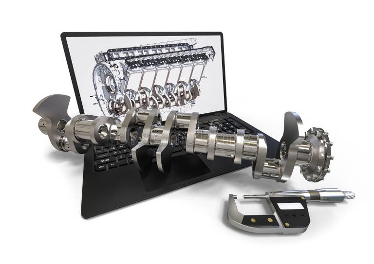 Car Development with the Help of CAD Stock Illustration - Illustration ...