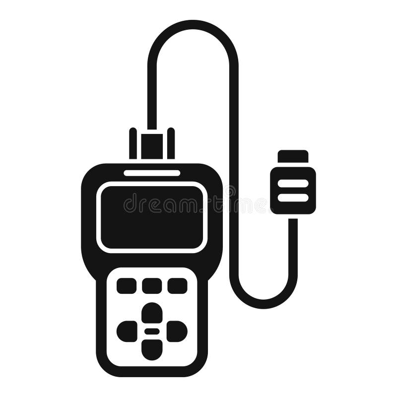 Car Diagnostic Device Icon, Simple Black Style Stock Illustration ...