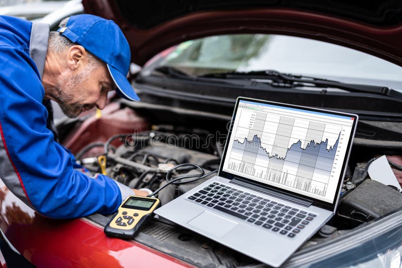 Car Diagnostic Service and Electronics Repair Stock Photo - Image of ...