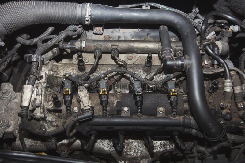 Car diesel engine stock photo. Image of diesel, auto - 141128988