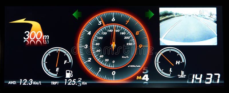 Car digital dashboard stock image. Image of power, odometer - 145431169