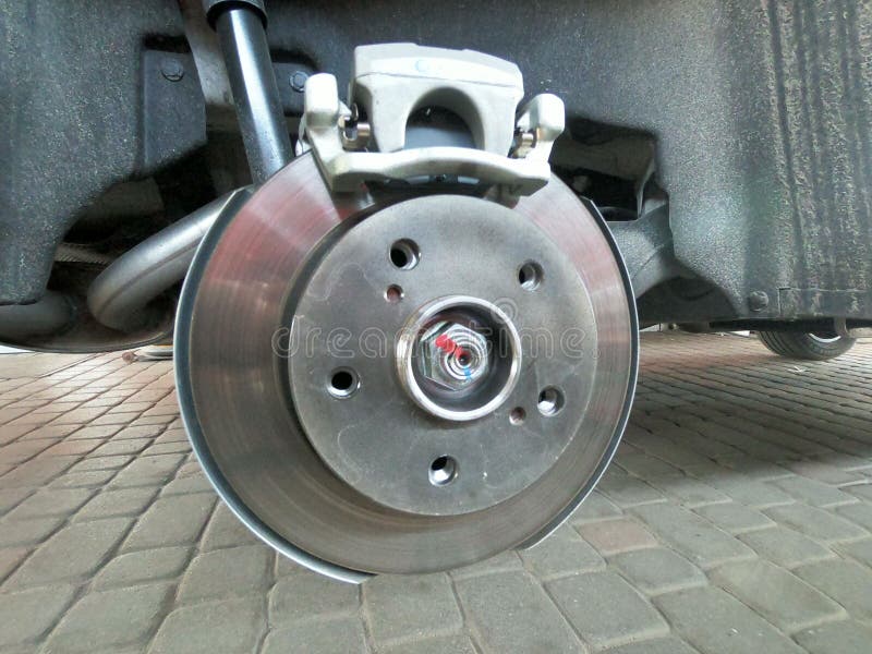 A Car Disc Brake Ready To Be Fixed Stock Photo - Image of speed, iron ...