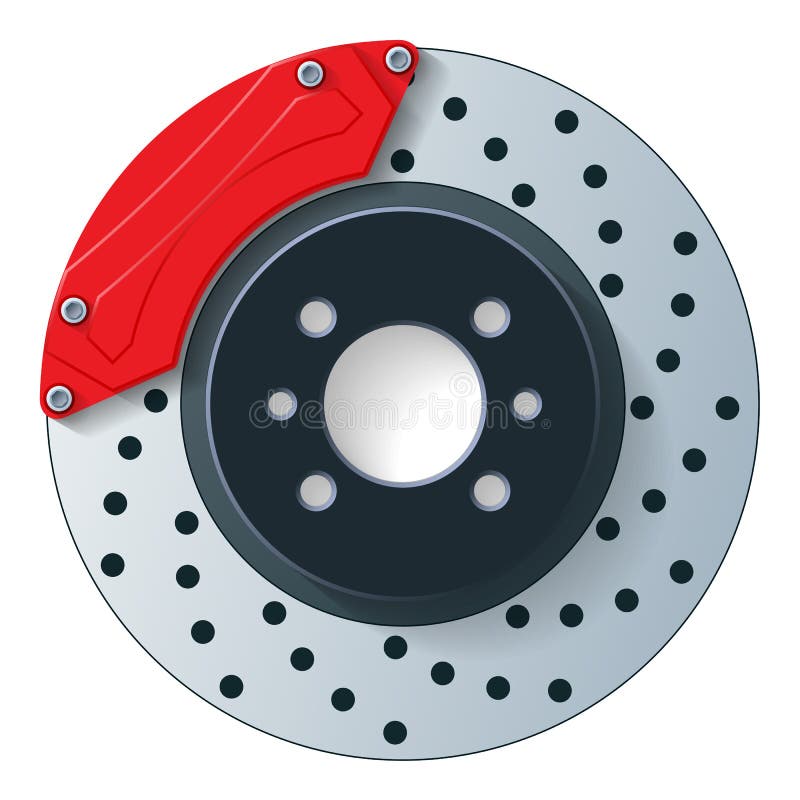 Car disk brake stock illustration. Illustration of caliper - 36058382