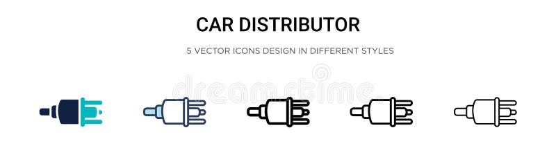 Car Distributor Icon in Filled, Thin Line, Outline and Stroke Style ...