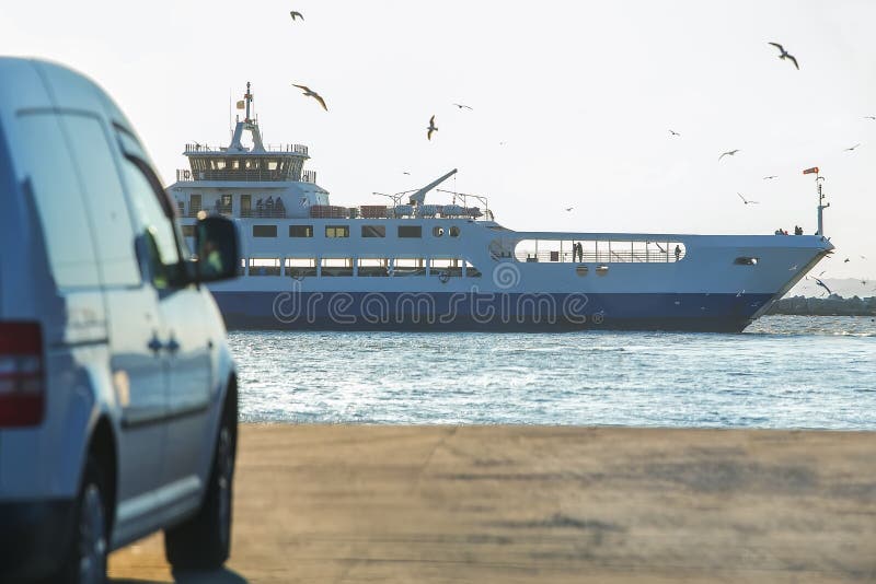 Car Waiting for Loading on the Ferry Stock Photo - Image of tourism ...