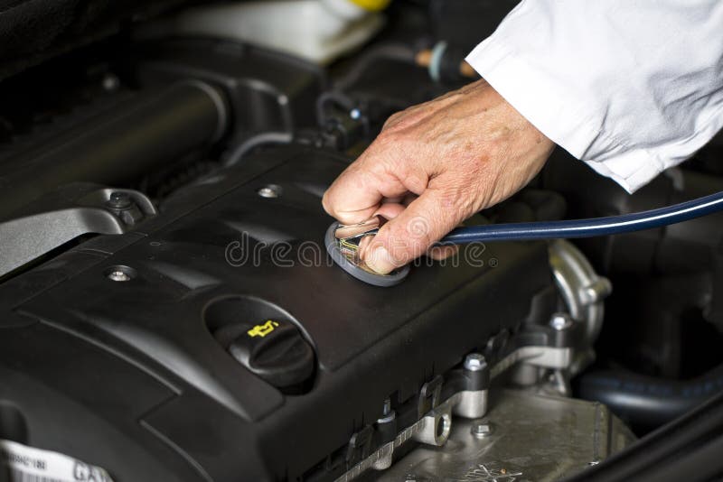 Doctor Holds a Stethoscope and Examines a Car Stock Image - Image of ...