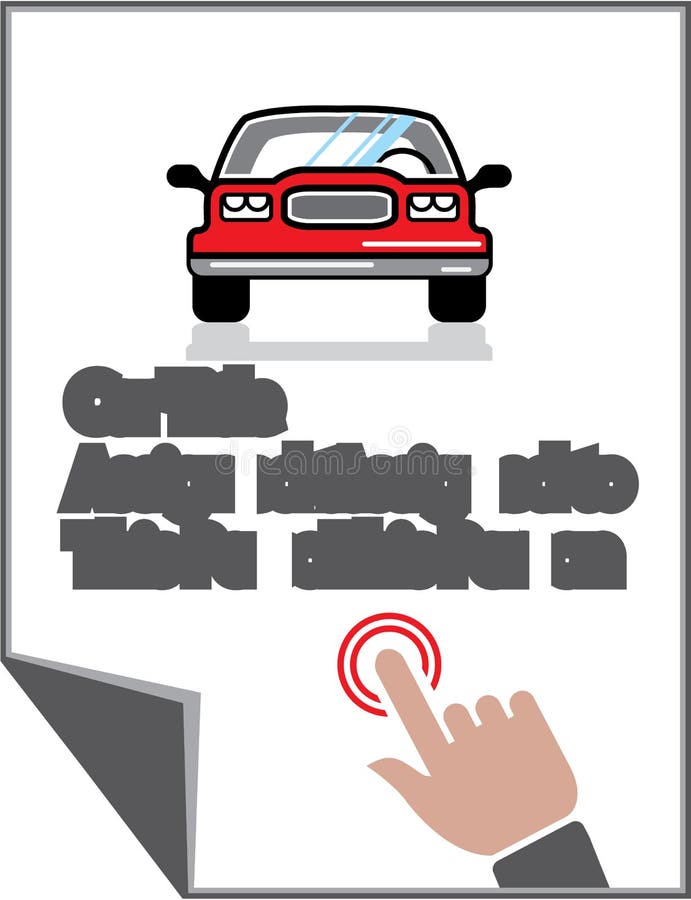 Car Document Click Sign stock vector. Illustration of cursor - 67348132