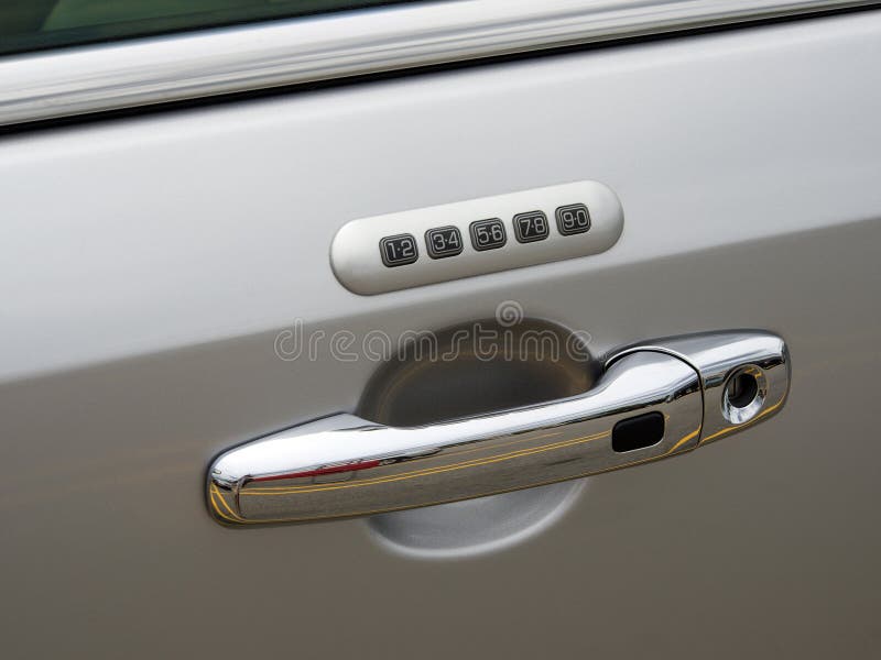 Car door digital code lock stock photo. Image of open - 31475942