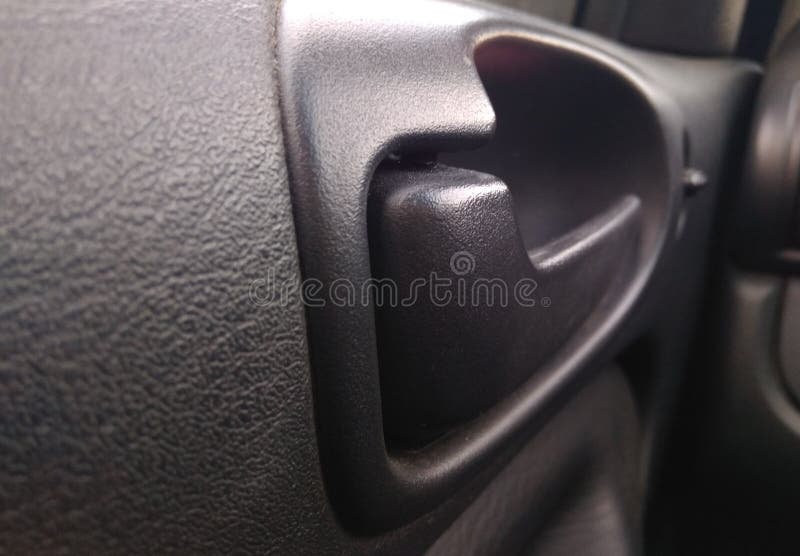 Car Door Handle from the Inside Stock Photo - Image of grey, automobile ...