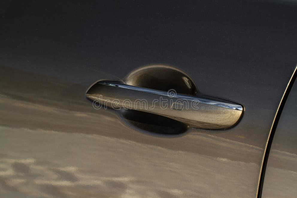 Car Door Handle. Keyless Entry Car Door Handle with Touch Sensor Stock ...