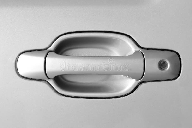 Car Door Handle of Silver. Handle for Opening Car Stock Image - Image ...