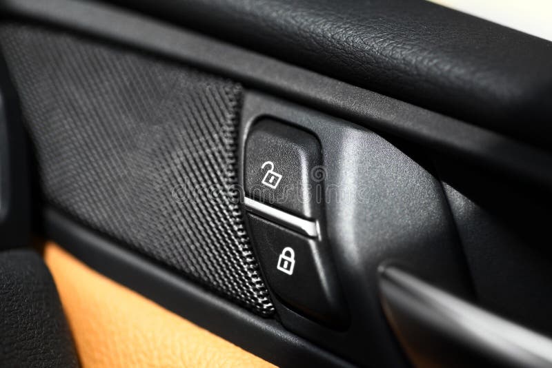 Car door lock button stock photo. Image of comfort, exit - 63914256