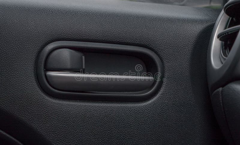 Car Door Lock Lever in Driver Place. Stock Image - Image of automotive ...