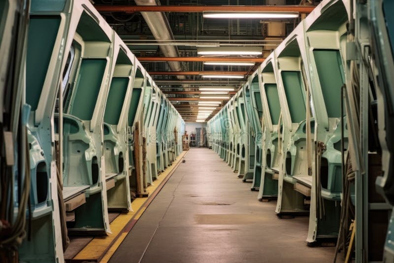 Car Doors Awaiting Installation on Assembly Line Stock Photo - Image of ...