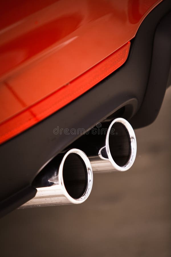 Car double exhaust stock image. Image of combustion, pipe - 72156733