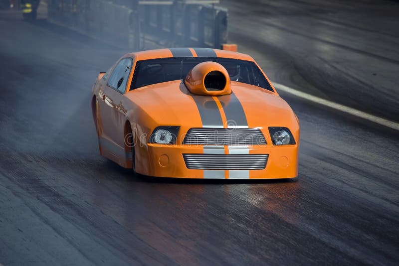 Red Corvette Drag Car stock photo. Image of path, 1960 - 6963770