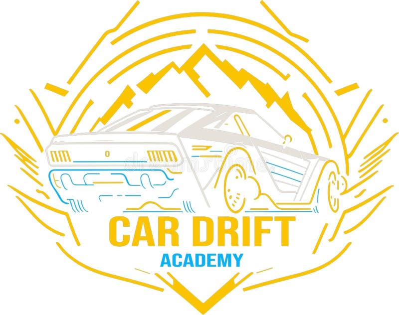 Car Drift Academy Logo Vector File Stock Vector - Illustration of ...