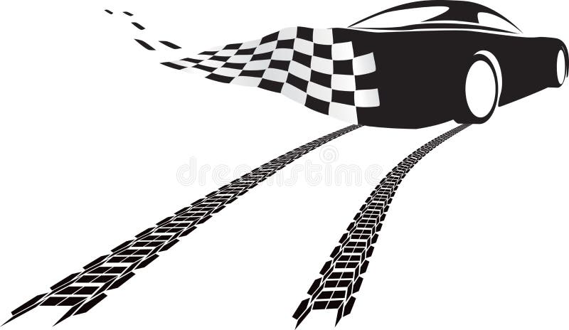 Car Drifting Aorund a Race Track Corner Stock Vector - Illustration of ...
