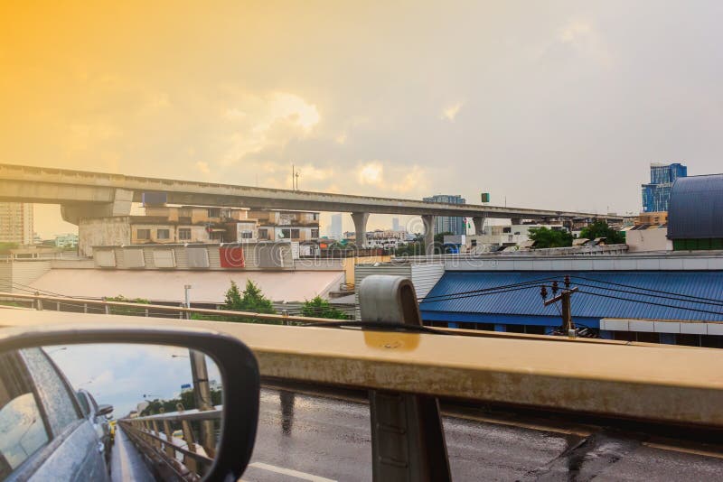 Car drive via expressway stock photo. Image of motorway - 102246350