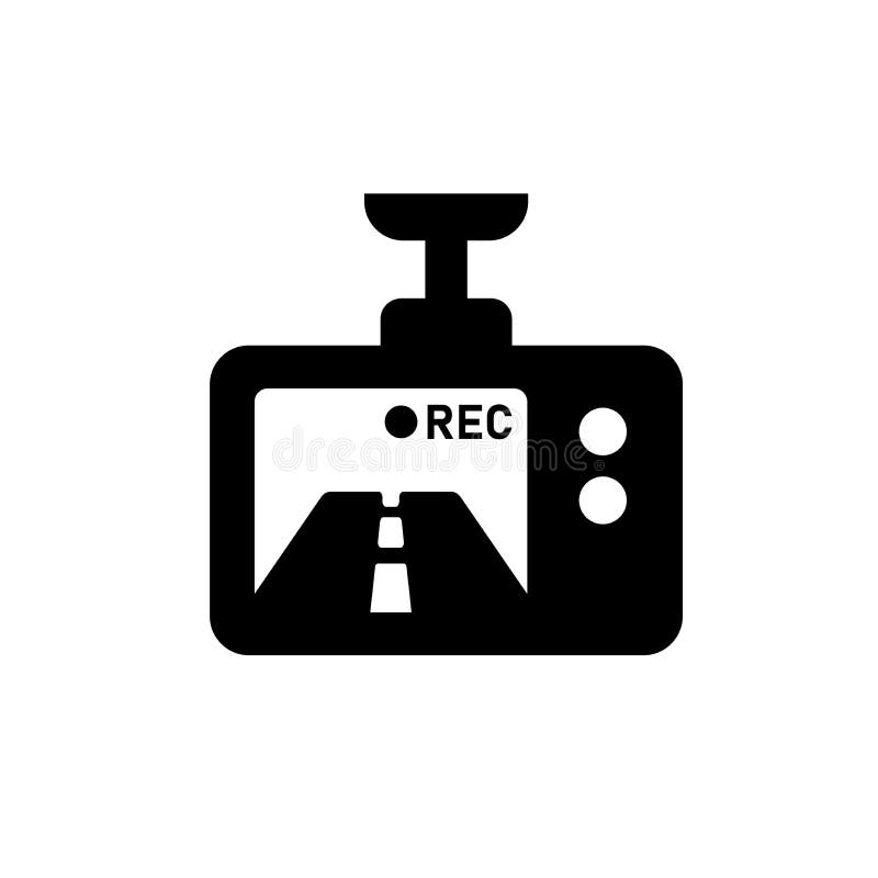 Car Drive Video Recorder Vector Icon Illustration Stock Vector ...