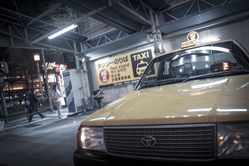 Taxi driver in japan editorial stock photo. Image of taxi - 147072323