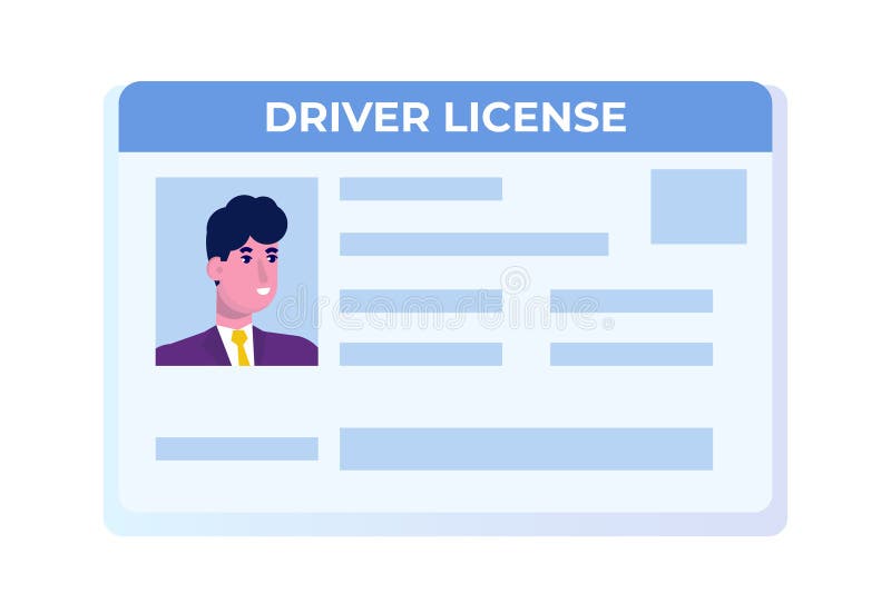 Car Driver License, Id Card Icon. Stock Vector - Illustration of ...