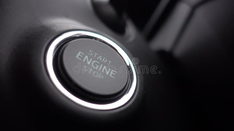 Car Driver Starting the Engine. Auto Concept. Close Up. Stock Footage ...