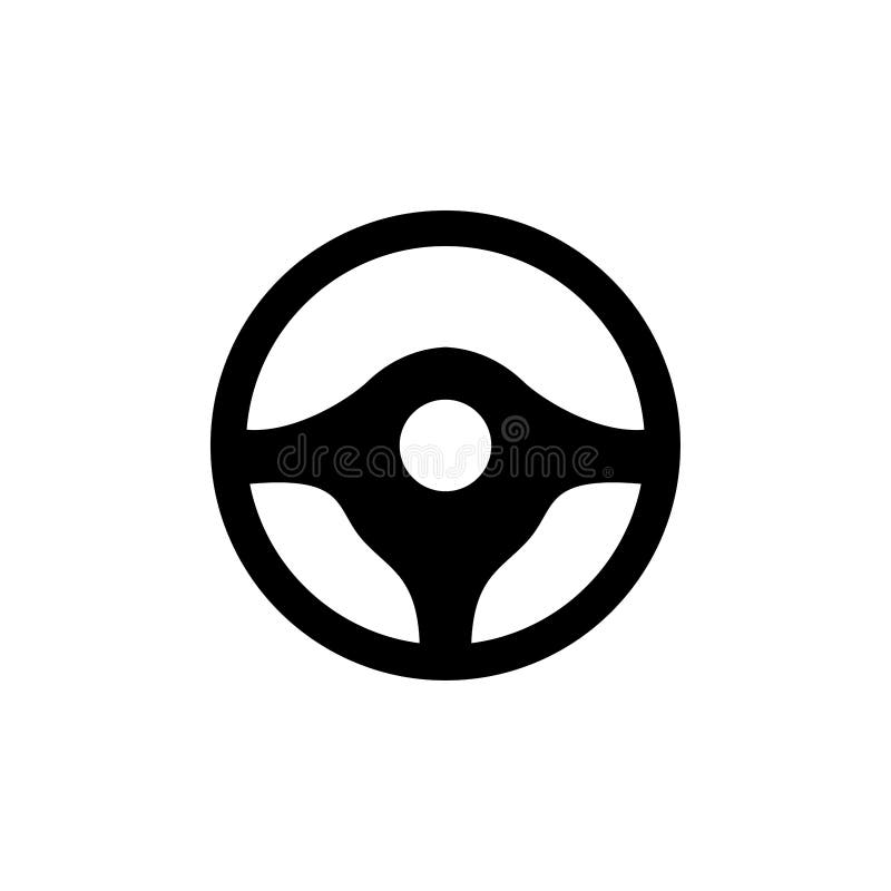 Car Driver Steering Wheel Symbol. Vector Illustration Stock Vector ...
