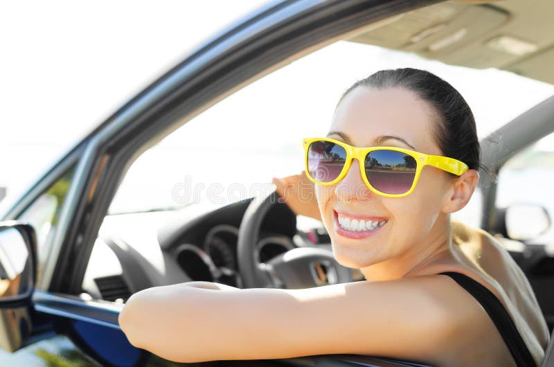 Relaxed driver portrait stock image. Image of trip, transportation ...