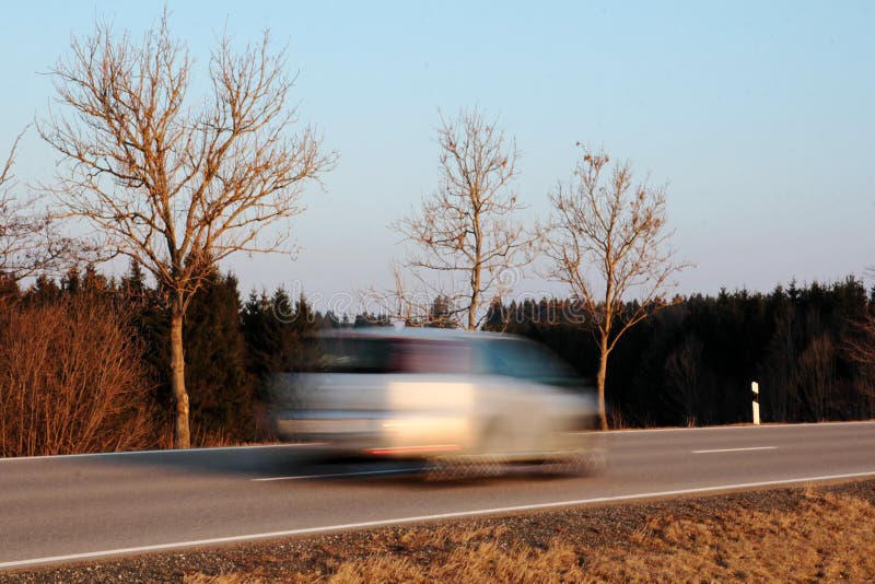 A car drives too fast stock image. Image of endanger - 51765505