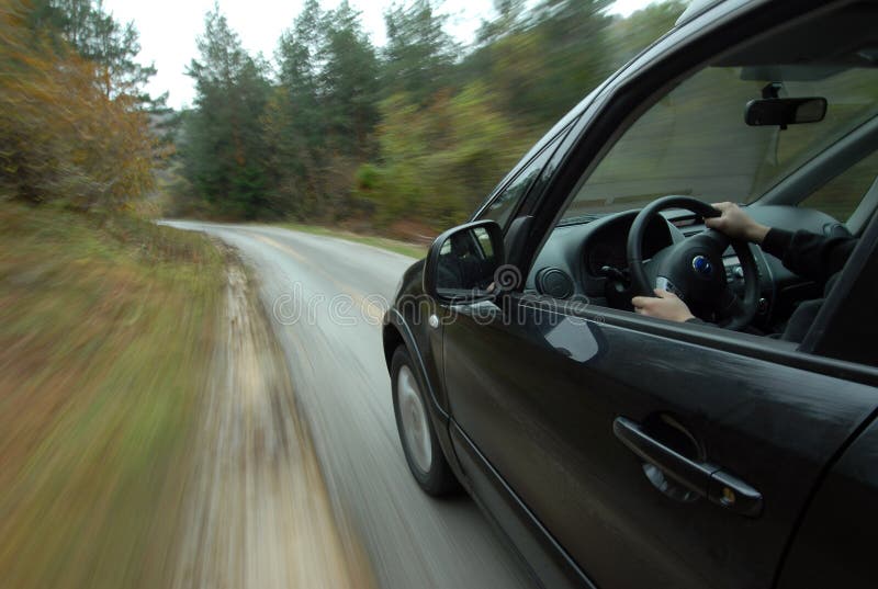 Fast moving car stock photo. Image of automobile, high - 8605992