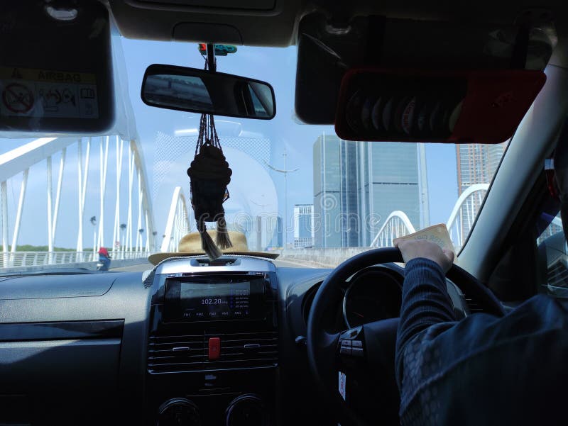 Car Driving Dashboard with Nice View in Tangerang Editorial Stock Photo ...