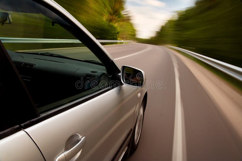 Car driving fast stock photo. Image of lanes, highway - 11614694