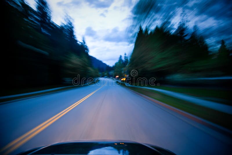 Car driving fast at night stock image. Image of indicator - 29196225