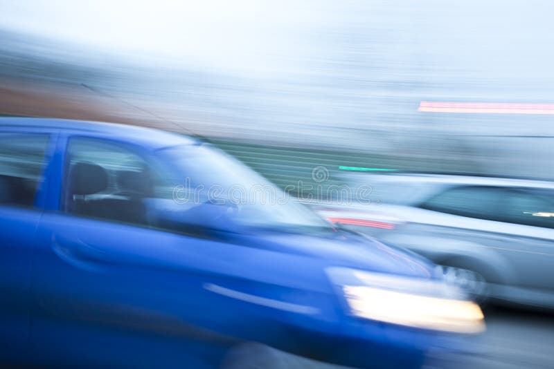 Car Driving Fast on Country Road Stock Photo - Image of relaxation ...