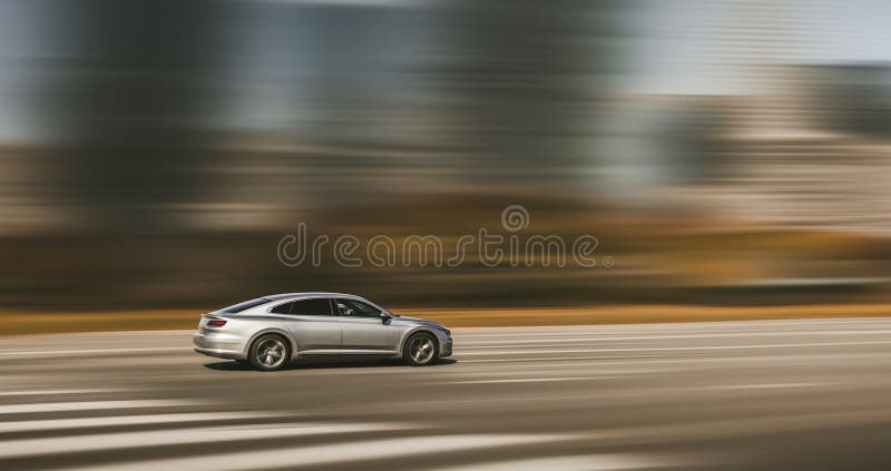 Car Driving, Fast Motion on Highway Stock Image - Image of wallpaper ...