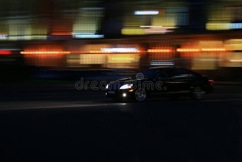 Luxury Car Mercedes Benz S Class at Night City Stock Image - Image of ...