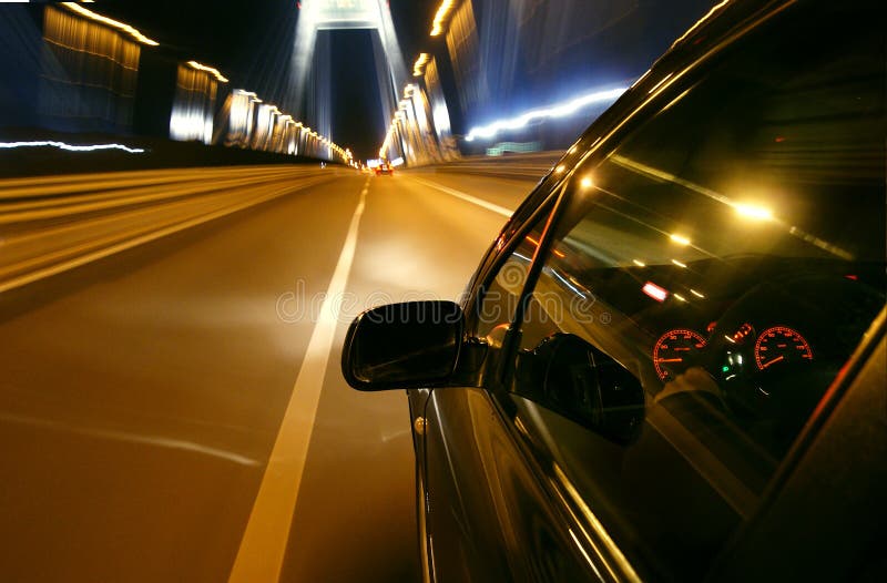 Driving at night stock image. Image of driving, speedometer - 1653451