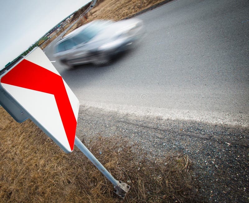 Car Driving Fast through a Sharp Turn Stock Photo - Image of personal ...
