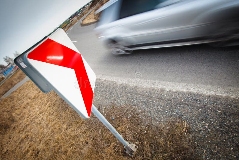 Car Driving Fast through a Sharp Turn Stock Image - Image of freeway ...