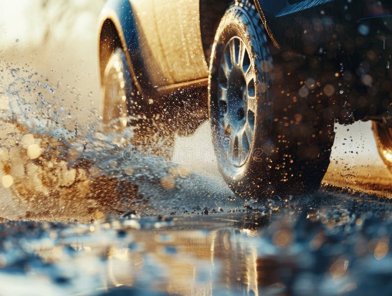 Car Driving through Water stock photo. Image of adventure - 375022800