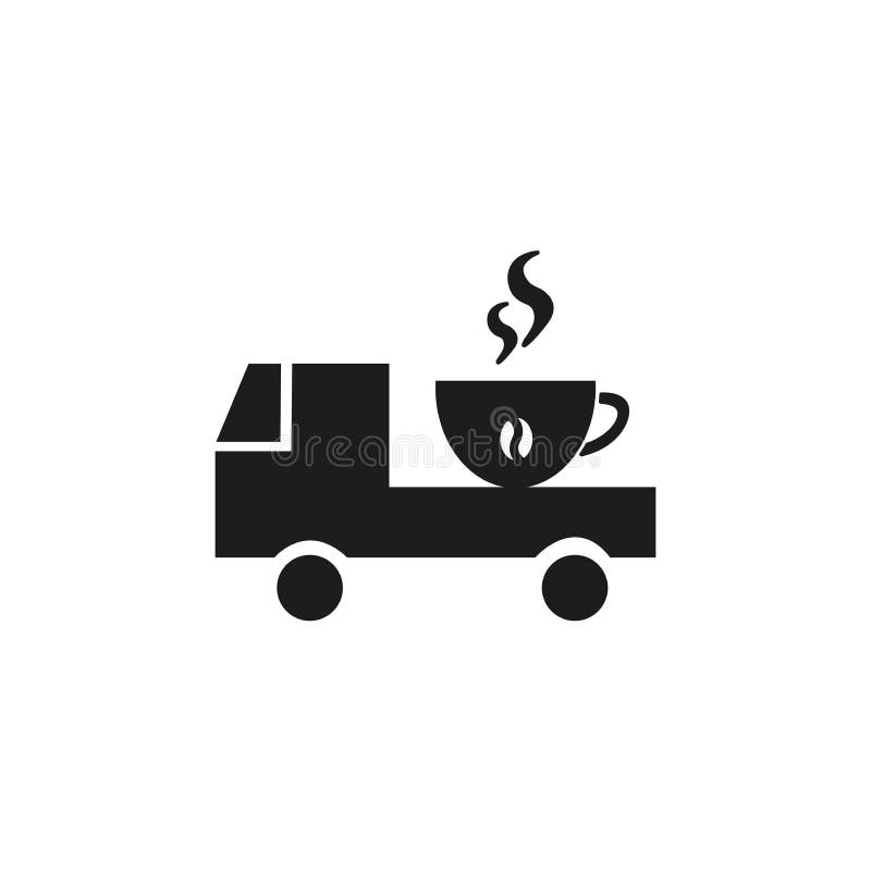Car Drove Coffee, Coffee Sale Idea, Vector Illustration Stock ...