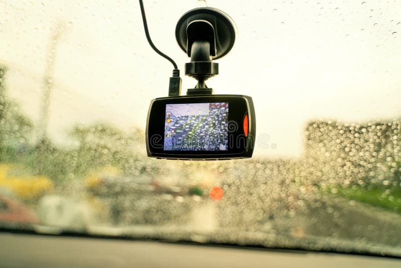Car DVR Front Camera Car Recorder Stock Image - Image of mirror ...