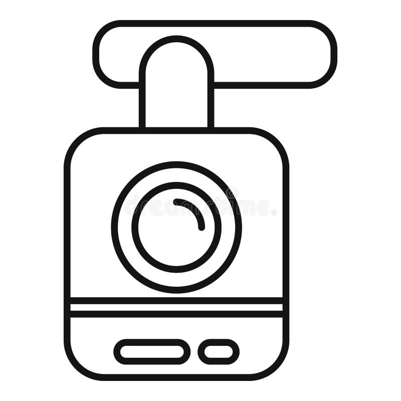 Car Dvr Recorder Icon, Outline Style Stock Vector - Illustration of ...