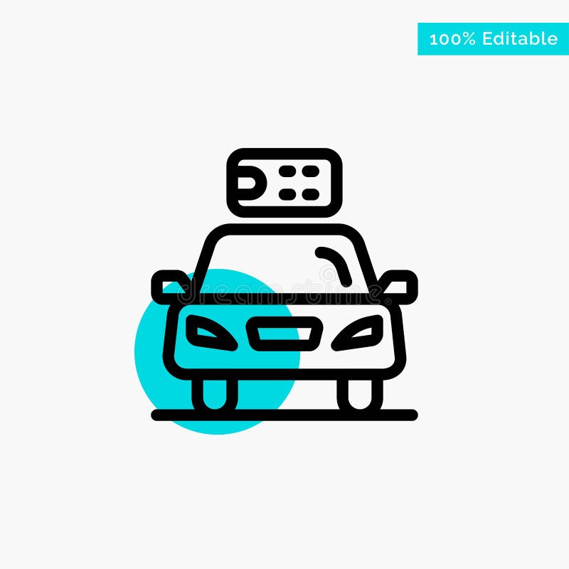 Car, Ecology, Electric, Energy, Power Turquoise Highlight Circle Point ...