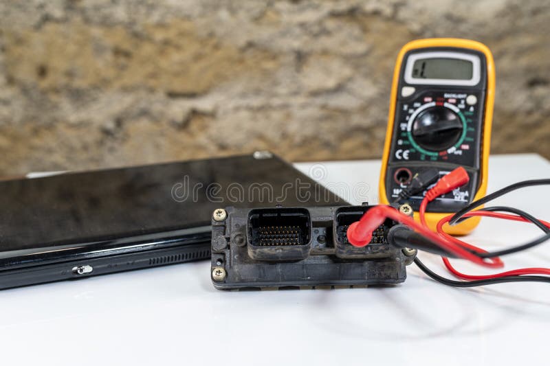 Car Control Unit with Test and Pc Performance Setting Stock Photo ...