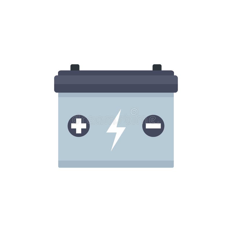 Car Electric Battery Icon Flat Isolated Vector Stock Vector ...