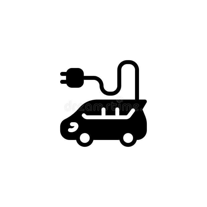 Car Electric Power Glyph Icon, Logo, and Illustration Stock Vector ...