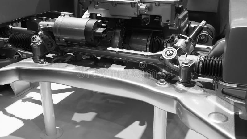 A Car Electric Power Steering System and Suspension Components Stock ...